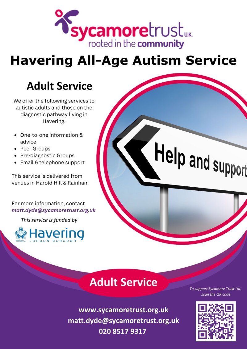 Sycamore Trust - Rooted in the community - Havering All Age Autism Service